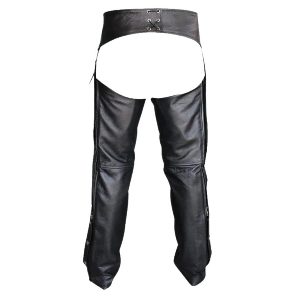 Avan Black Mens Leather Assless Chaps