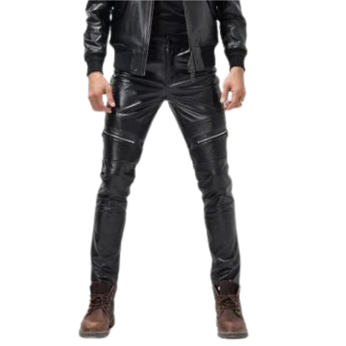 Adventurer Black Leather Motorcycle Chaps