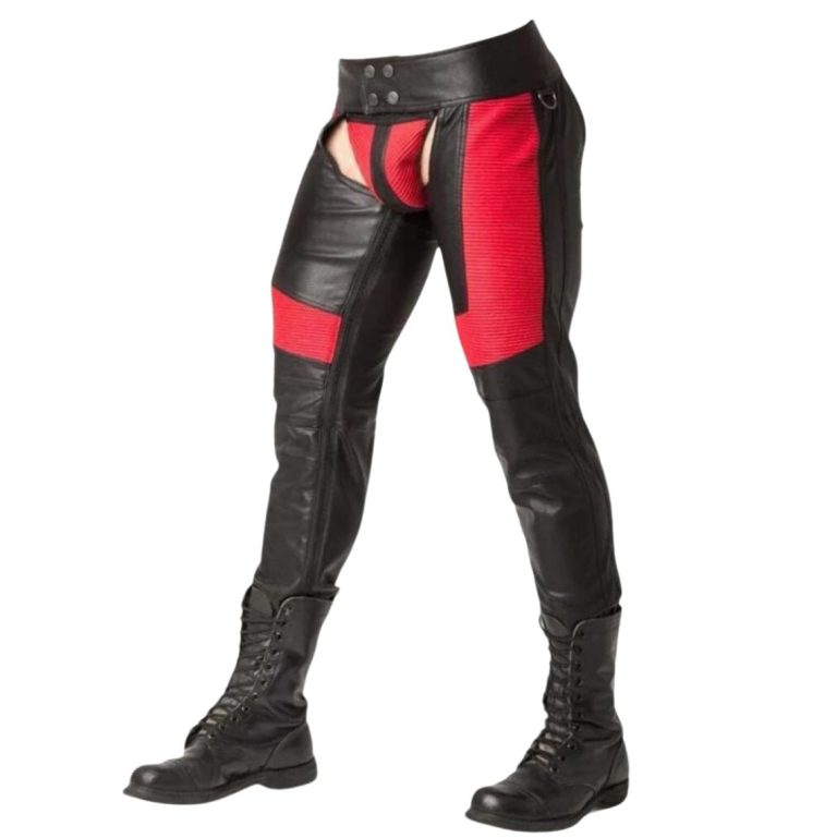 Mack Black Mens Motorcycle Fringe Chaps