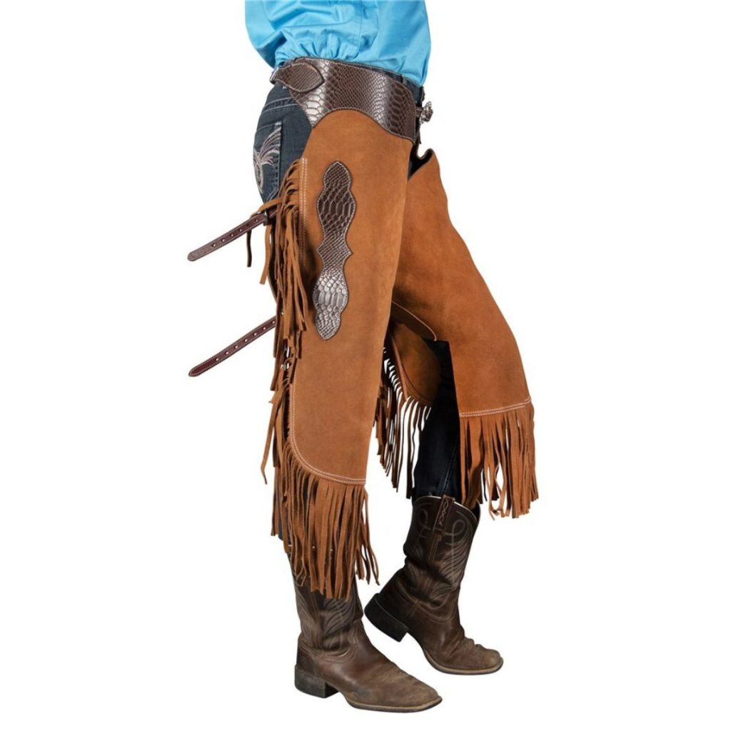 Mack Black Mens Motorcycle Fringe Chaps