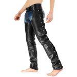 Avan Black Mens Leather Assless Chaps