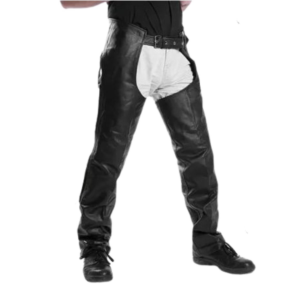 Avan Black Mens Leather Assless Chaps