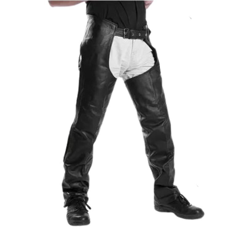 Avan Black Mens Leather Assless Chaps