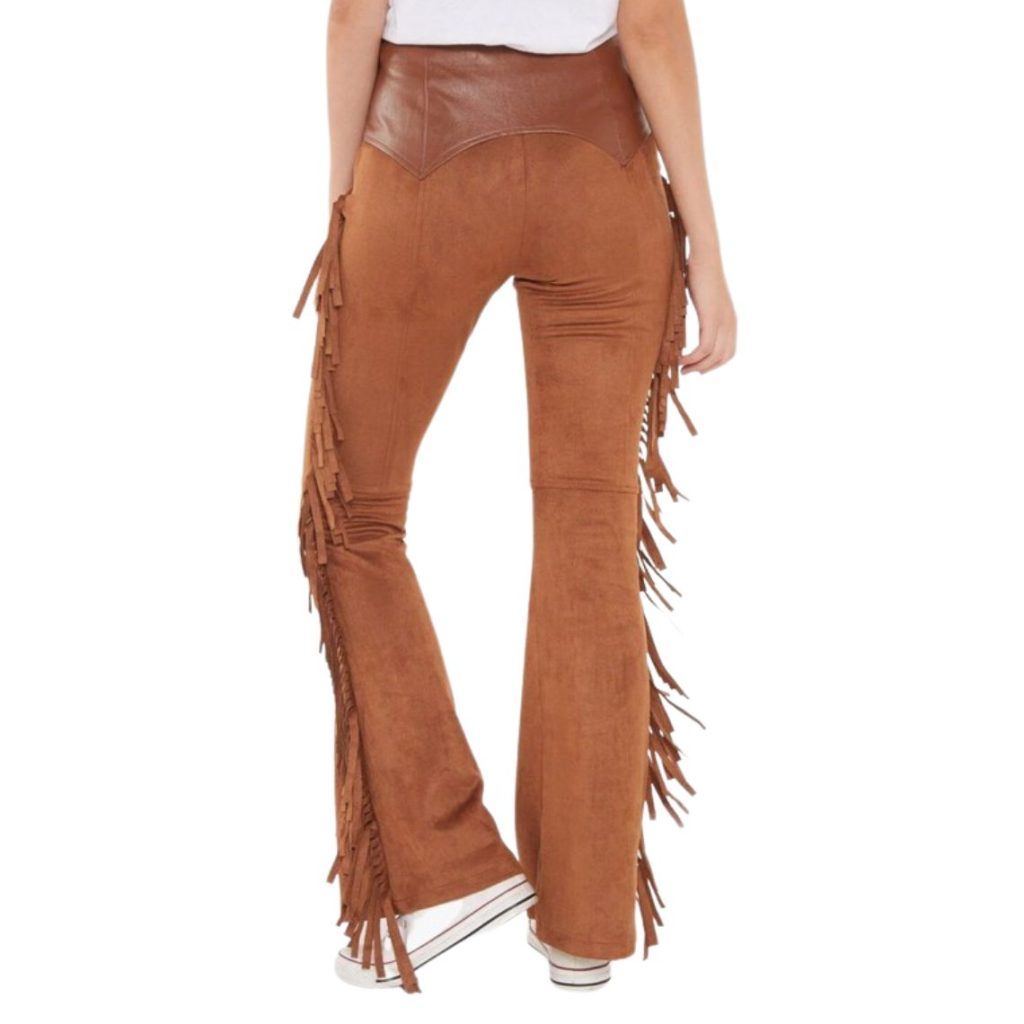 Ice Maiden White Western Leather Chaps