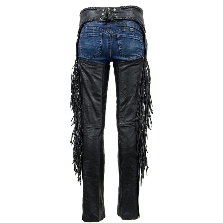 Norma Womens Western Chaps With Fringe