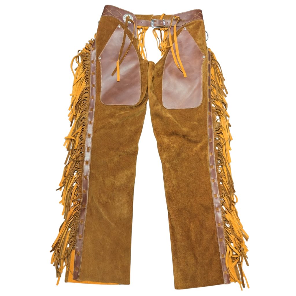 Sullivan Black Leather Western Chaps