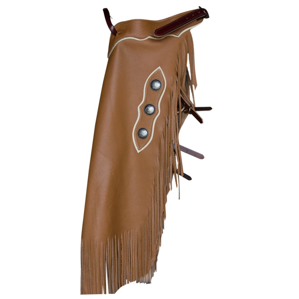 Ranch Rider Brown Leather Western Chaps