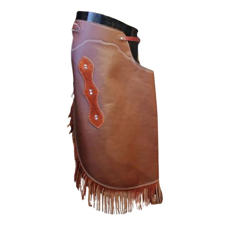 Ranch Rider Brown Leather Western Chaps