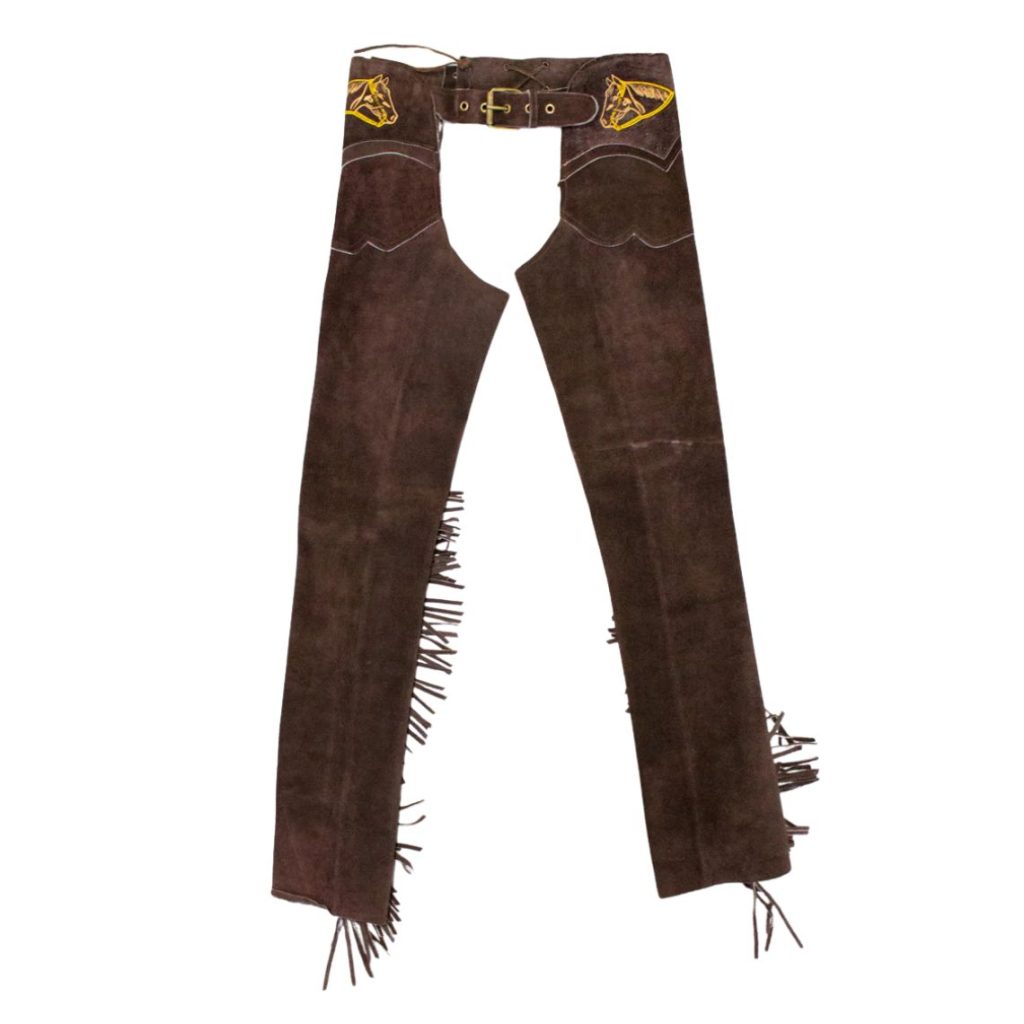 Charcoal Black Suede Mens Chaps