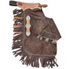 Ranch Rider Brown Leather Western Chaps