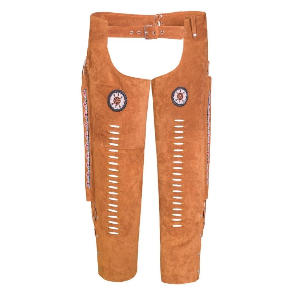 Ice Maiden White Western Leather Chaps